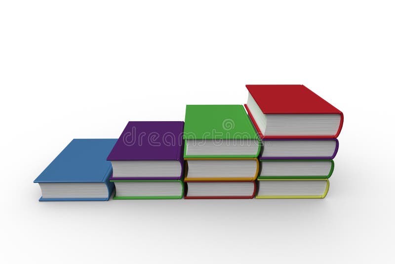 Steps made from books stock illustration. Illustration of literacy ...