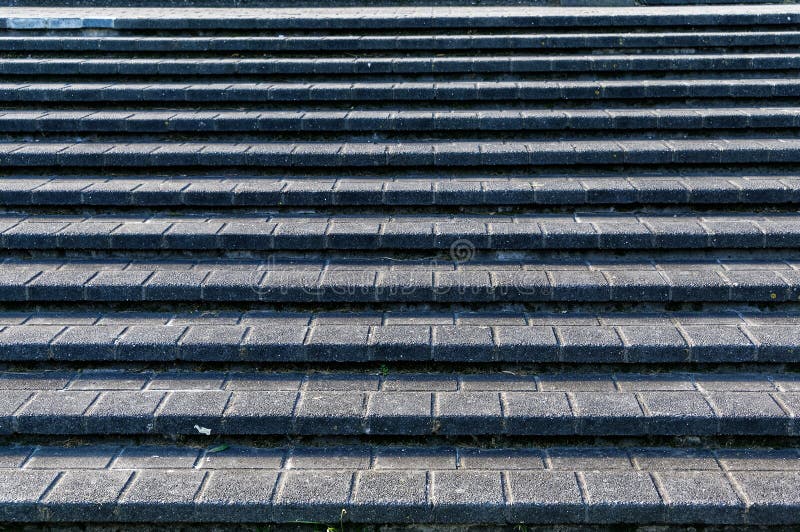 Steps Made of Grey Concrete Paving Stock Photo - Image of brick ...