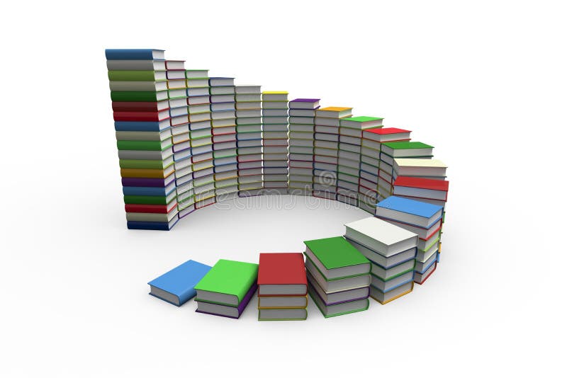 Steps made out of books stock illustration. Illustration of education ...