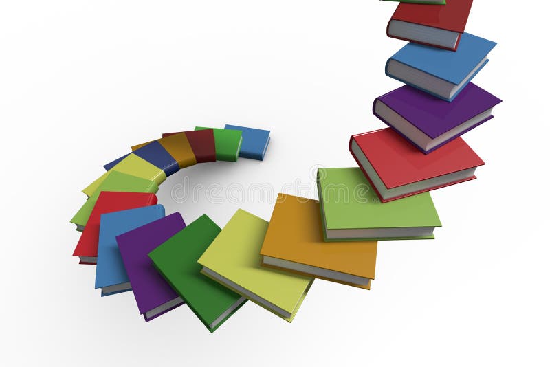 Steps made from books stock illustration. Illustration of literacy ...