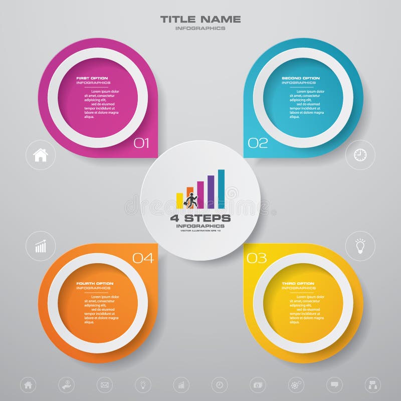 4 Steps Modern Pie Chart Infographics Elements Stock Illustrations – 16 4 Steps Modern Pie Chart ...