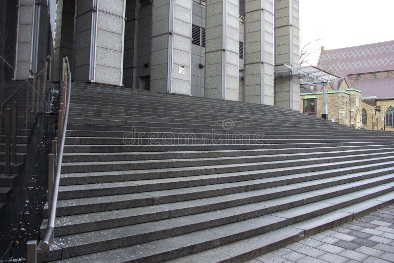 Steps on a Modern Office Building Stock Image - Image of transportation ...