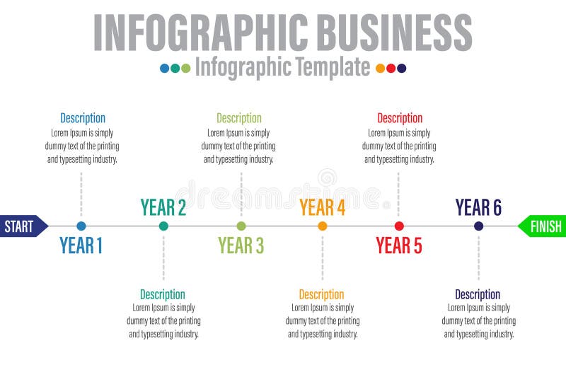 6 Steps Modern Timeline Diagram Calendar with Yearly and Pip ... 6 Steps Modern Timeline Diagram Calendar with Yearly and Pip ...