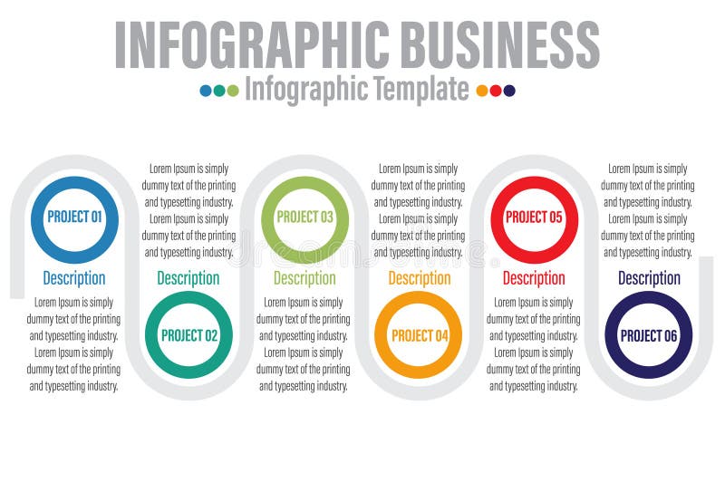 6 Steps Modern Timeline Diagram with Progress Circle, Presentation ...