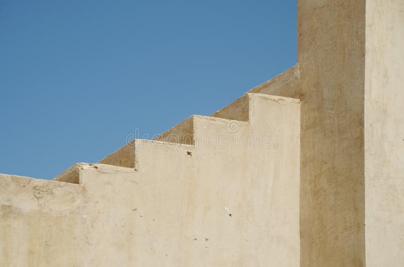 Steps at Nakhal Fort stock photo. Image of sultanate - 41283184