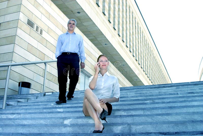 On Steps by Office Building 2 Stock Photo - Image of concept, employer ...