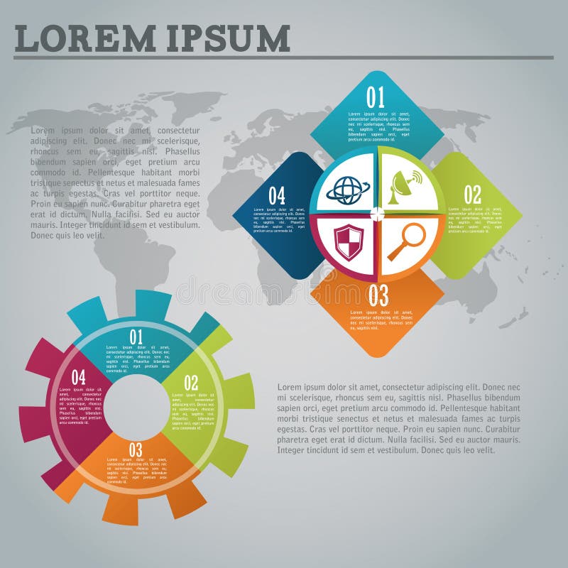 Steps Options and Infographic Design Stock Vector - Illustration of ...