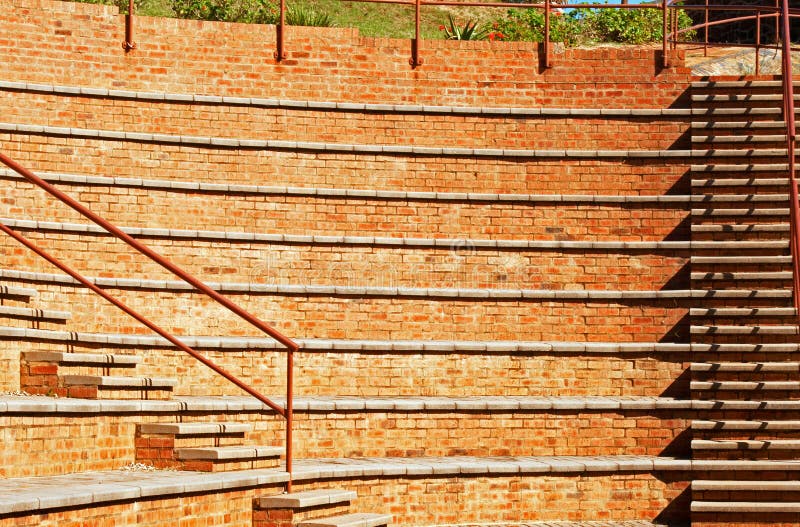 STEPS of an OUTDOORS AUDITORIUM in a SEMI-CIRCULAR SHAPE Stock Photo ...
