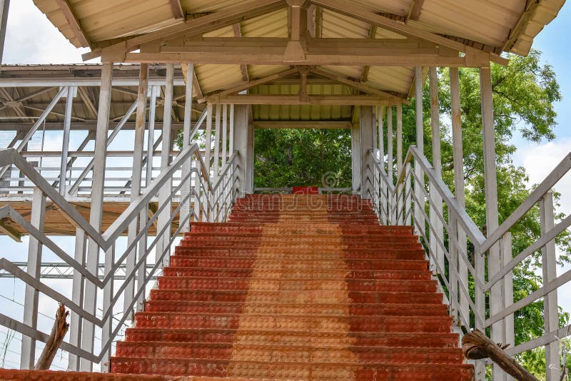 Steps of Overbridge at Indian Railways Station. Stock Photo - Image of ...
