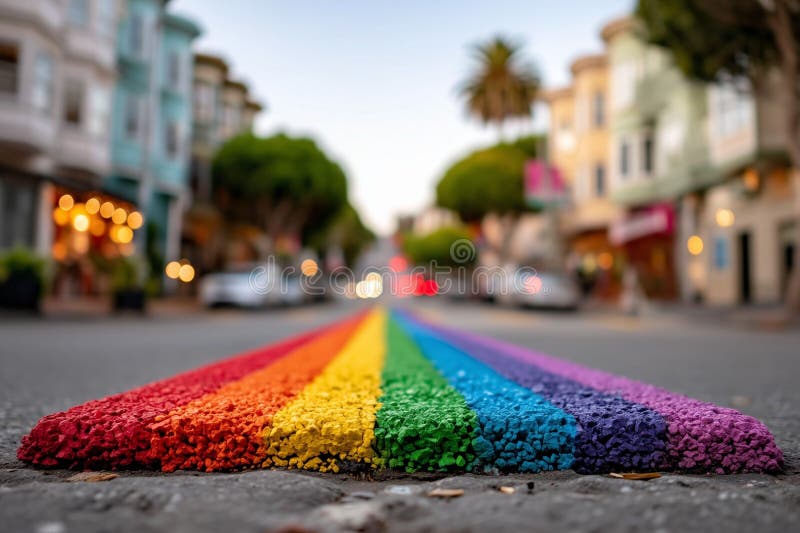 Steps of Pride in Urban Glow Stock Illustration - Illustration of path ...