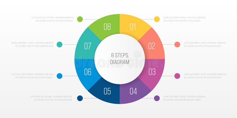 8 Steps Process Modern Infographic Diagram Stock Vector - Illustration ...