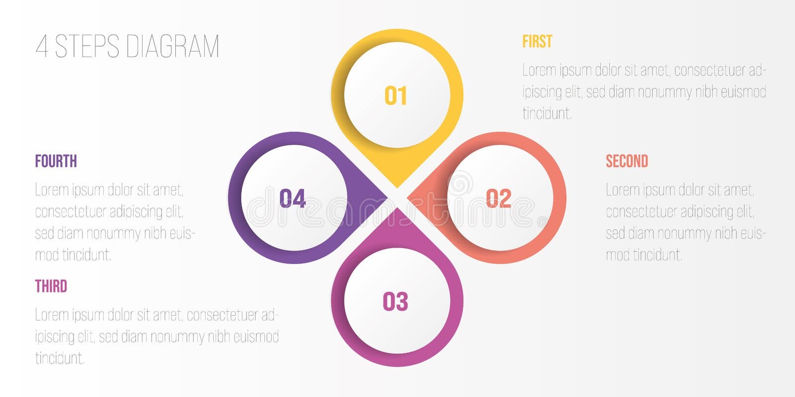 4 Steps Process Modern Infographic Diagram Stock Vector - Illustration ...