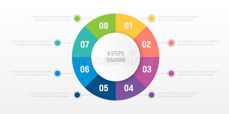 8 Steps Process Modern Infographic Diagram Stock Vector - Illustration ...
