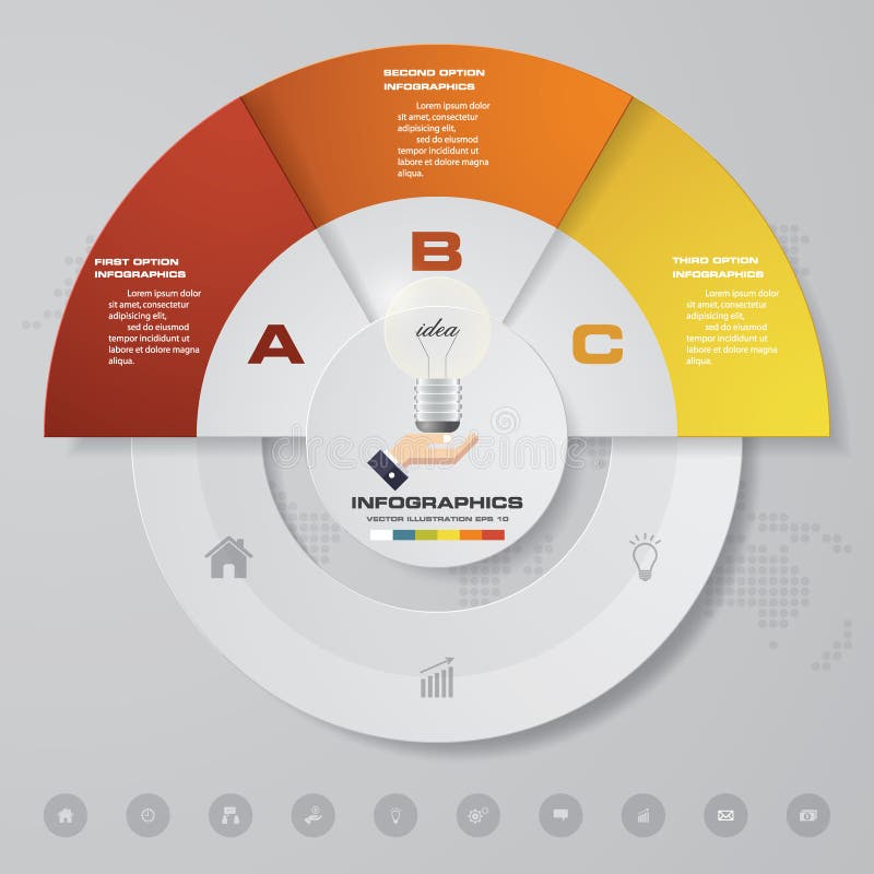 3 Steps Process. Simple&Editable Abstract Design Element Stock Vector ...