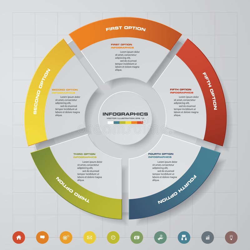 5 Steps Process. Simple&Editable Abstract Design Element. Vector. Stock ...