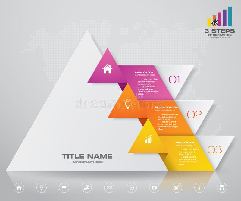 3 Steps Pyramid with Free Space for Text on Each Level. Stock Vector ...