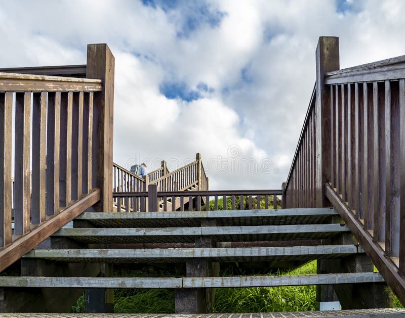 The Steps and Rails To Gortmore Viewpoint, Northern Ireland Stock Image ...