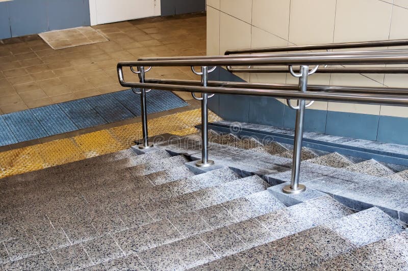 Steps and Ramp in the Underpass Closeup Stock Image - Image of ...