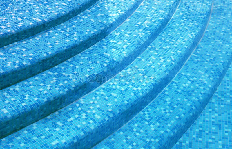 Steps at the Resort Swimming Pool Stock Photo - Image of color, curve ...