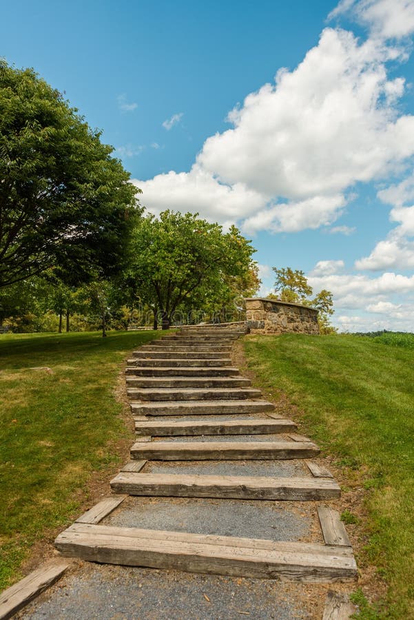 Steps at Ridenour Overlook, in Huntington, Pennsylvania Stock Image ...