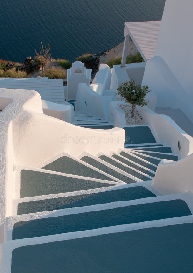 Steps in Santorini, Greece stock image. Image of step - 15821361