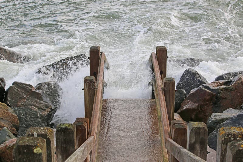 Steps into the sea stock image. Image of coast, cliffs - 135319563
