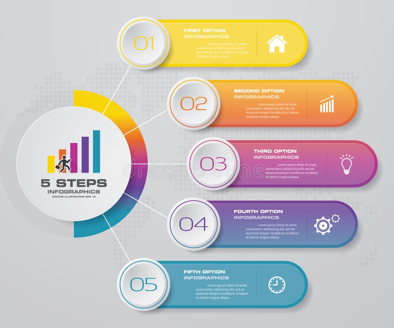 10 Steps Simple&editable Process Chart Infographics Element. Stock ...