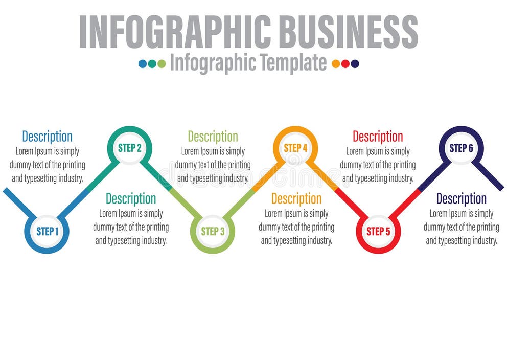 6 Steps, Six Option,Infographic Timeline,roadmap on Grey Background ...