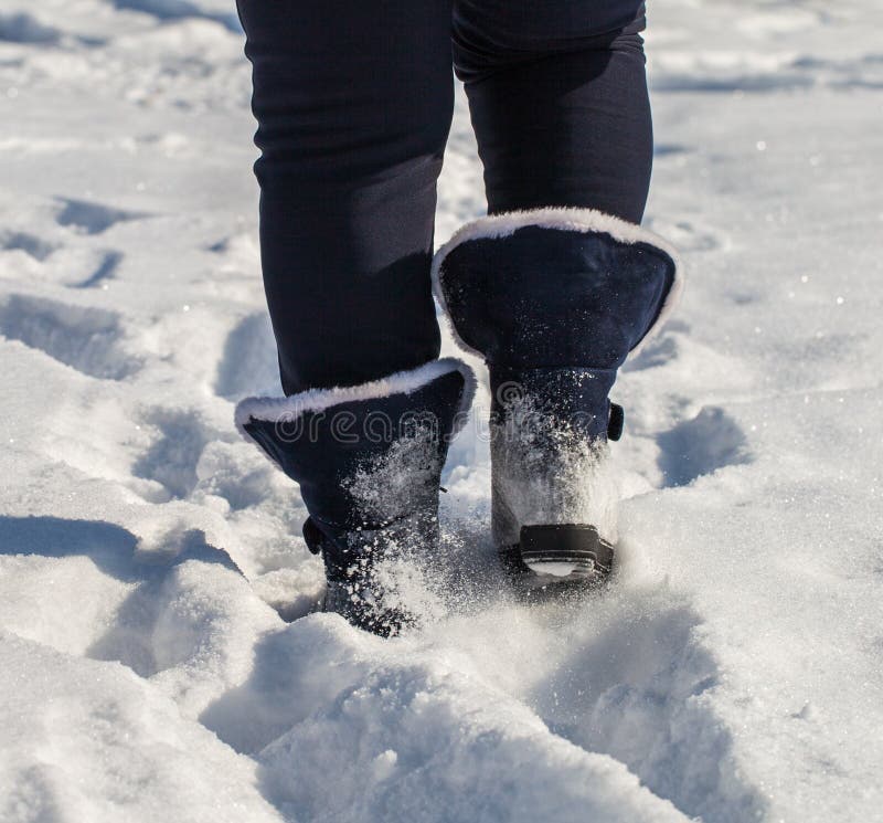 Steps in snow stock image. Image of outdoor, snow, legs - 181199665