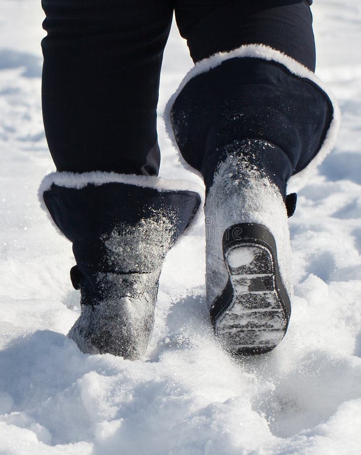 Steps in snow stock photo. Image of vertical, shoes - 188748312