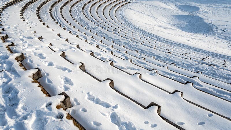Steps in Snow. Winter Pattern Background Stock Photo - Image of ...