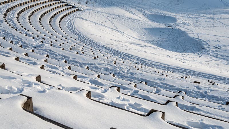 Steps in Snow. Winter Pattern Background Stock Photo - Image of ...