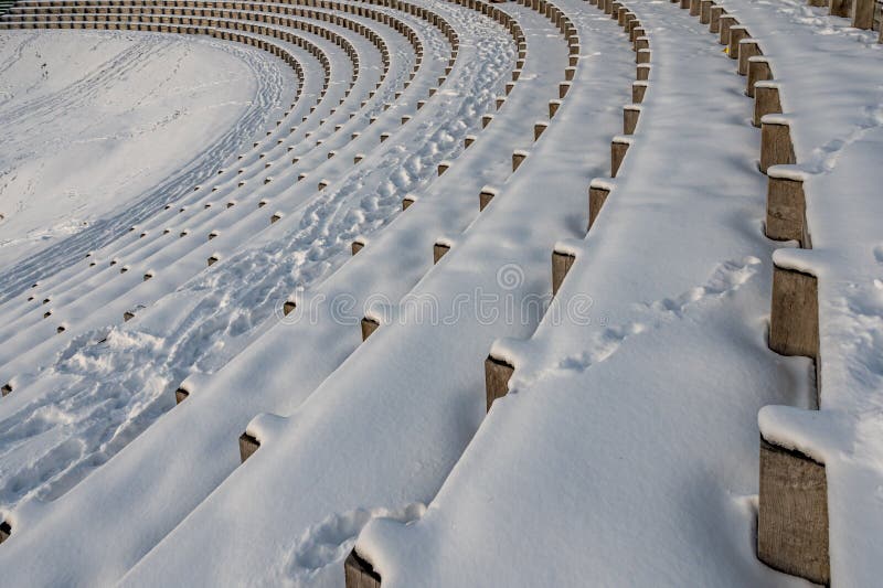 Steps in Snow. Winter Pattern Background Stock Image - Image of frost ...