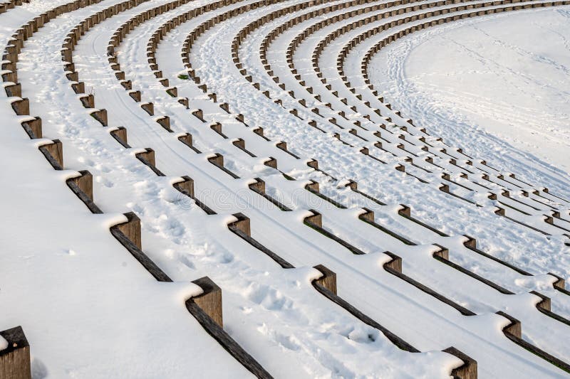 Steps in Snow. Winter Pattern Background Stock Image - Image of covered ...