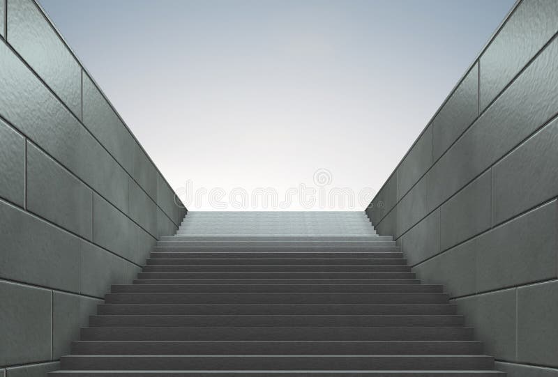Steps on Staircase Leading To New Challenges - 3d Rendering Stock ...