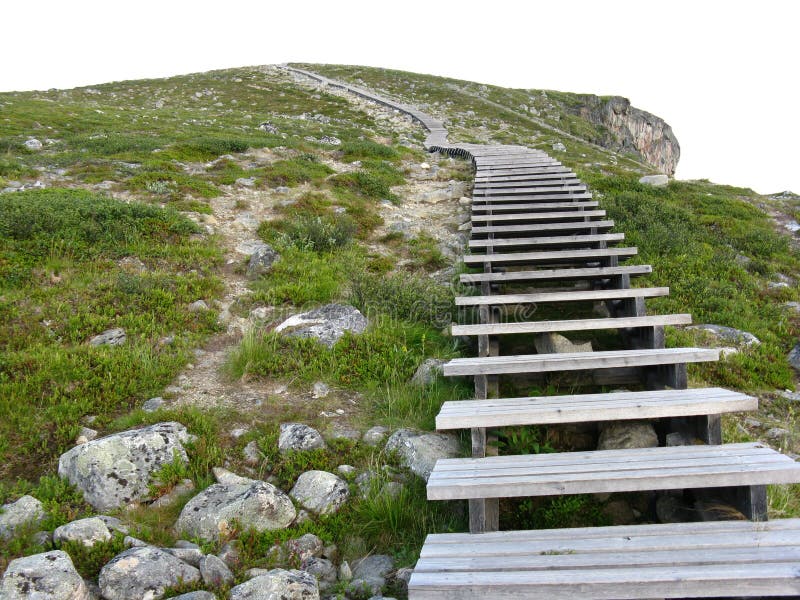 Steps on Steep Mountainside Stock Photo - Image of white, uneven: 31054226