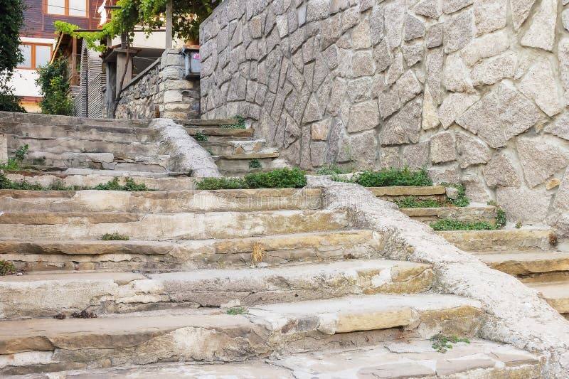Steps on the Street of Old Town Stock Image - Image of urban ...