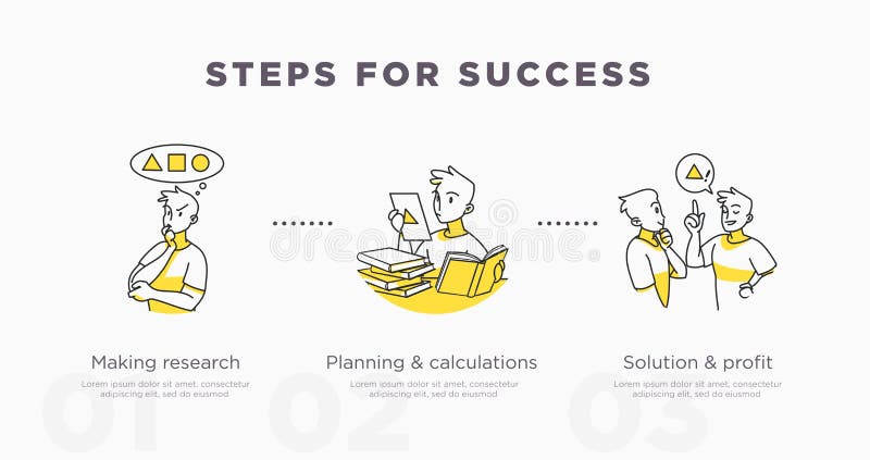 Steps for Success. Business and Life Achievements and Success Concept ...