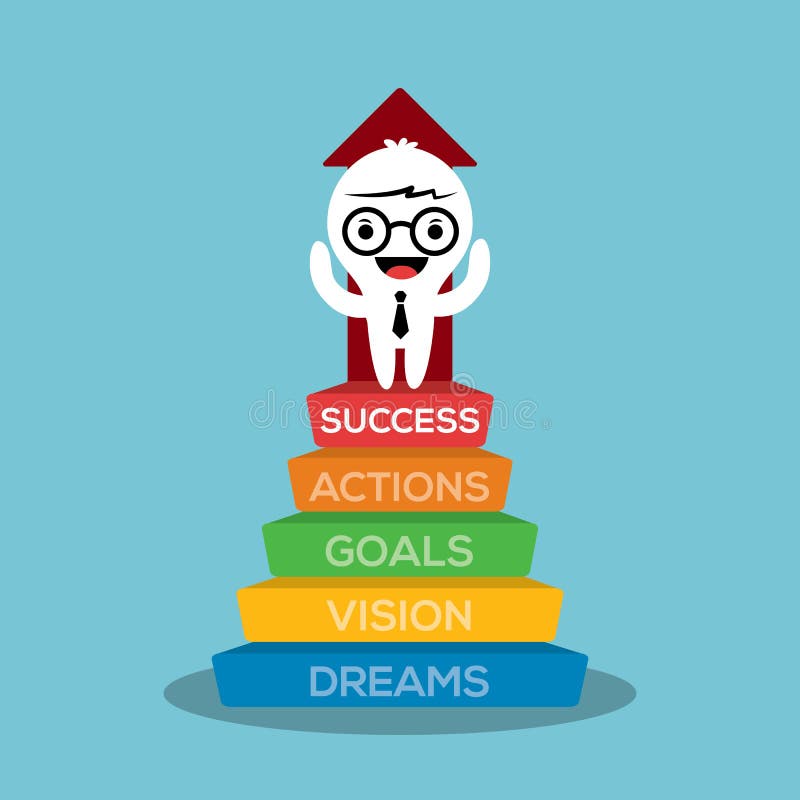 Steps for Successful Business Strategy Cartoon Stock Vector ...