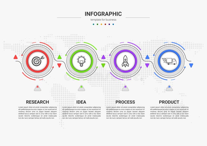 Steps Timeline Business Process Infographics Element Template Design ...
