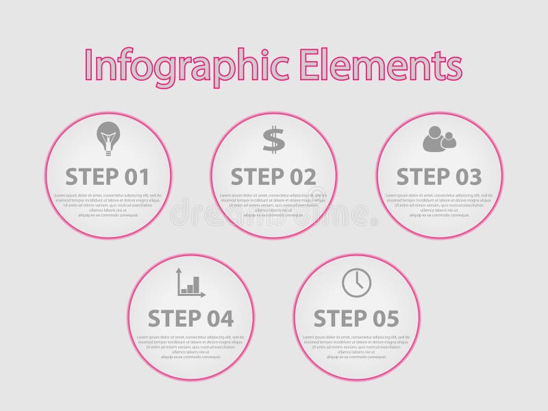 Steps To Achieve the Goal. Vector Elements Stock Vector - Illustration ...