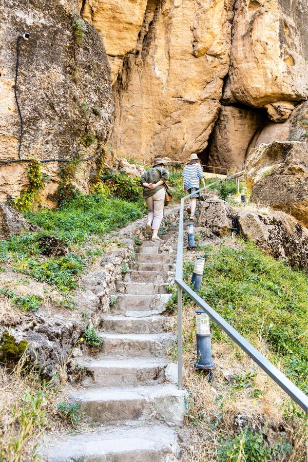 Steps To Areni-1 Cave Excavations Complex, Armenia Editorial Stock ...