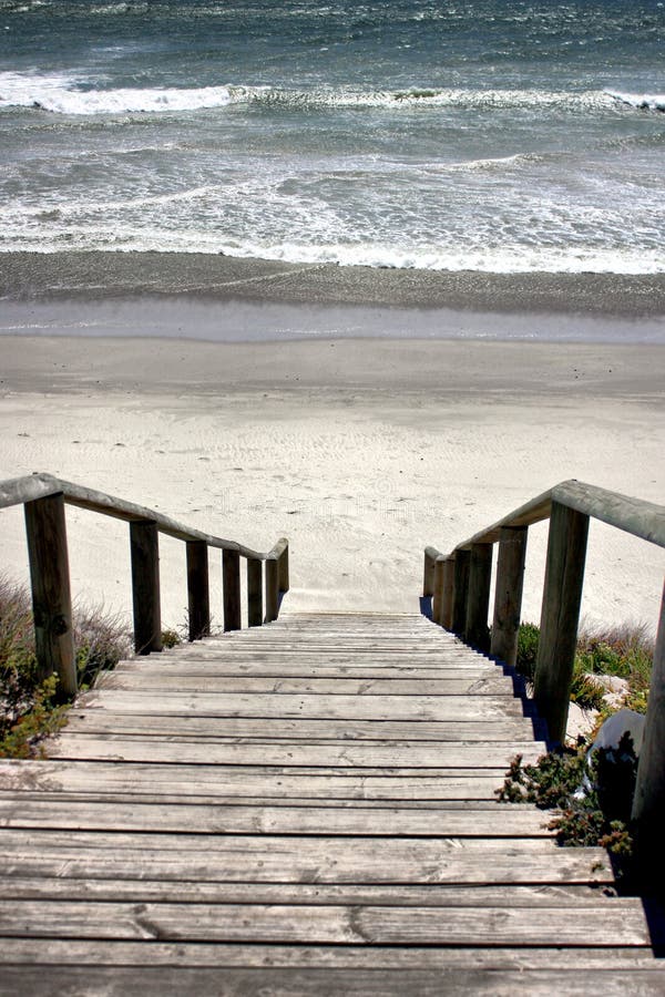 Steps to the Beach stock image. Image of boardwalk, ocean - 12524063
