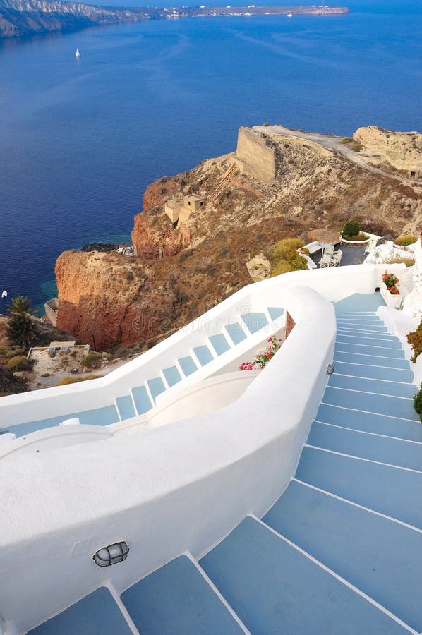 Steps to the Beach, Greece stock image. Image of long - 48779193