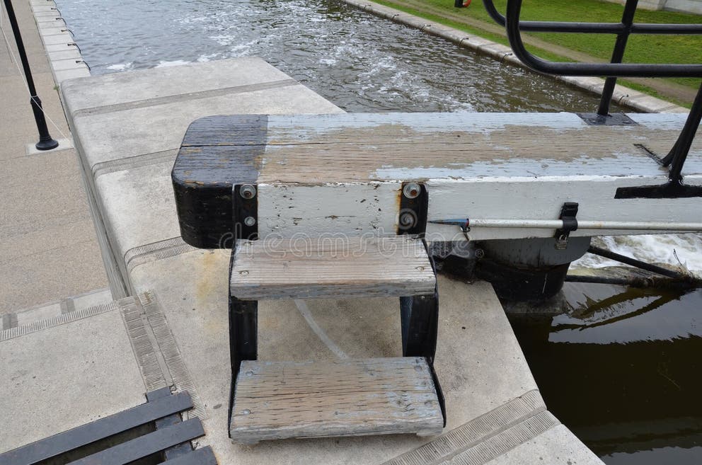 Steps To Bridge and Water in Canal in Ottawa, Canada Stock Photo ...
