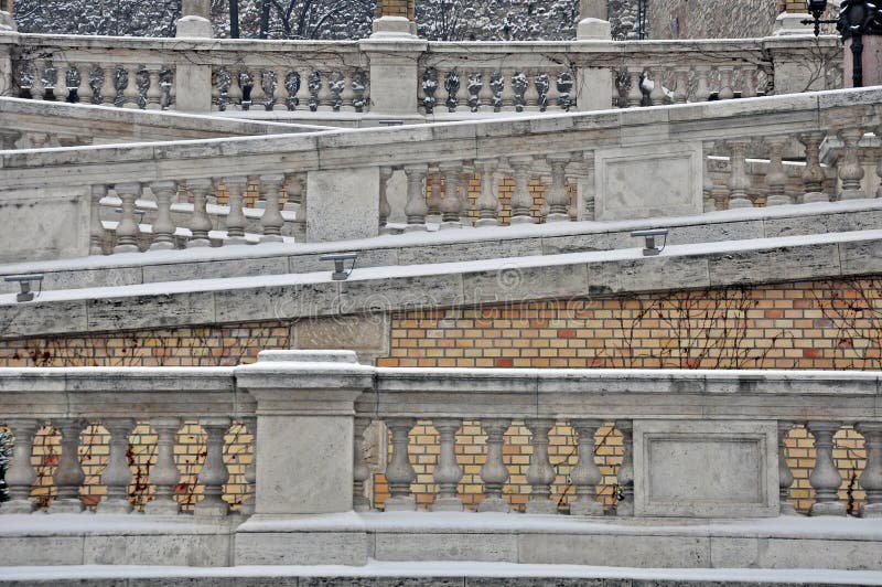Steps to Buda Castle stock image. Image of background - 257742201