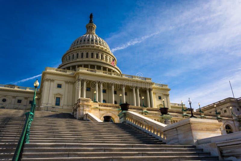 Steps To the Capitol, in Washington, DC. Stock Photo - Image of house ...