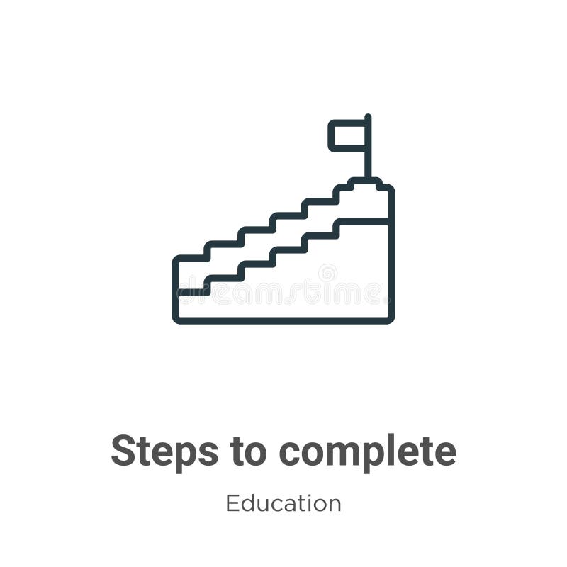 Steps To Complete Icon on White Background. Simple Element Illustration ...