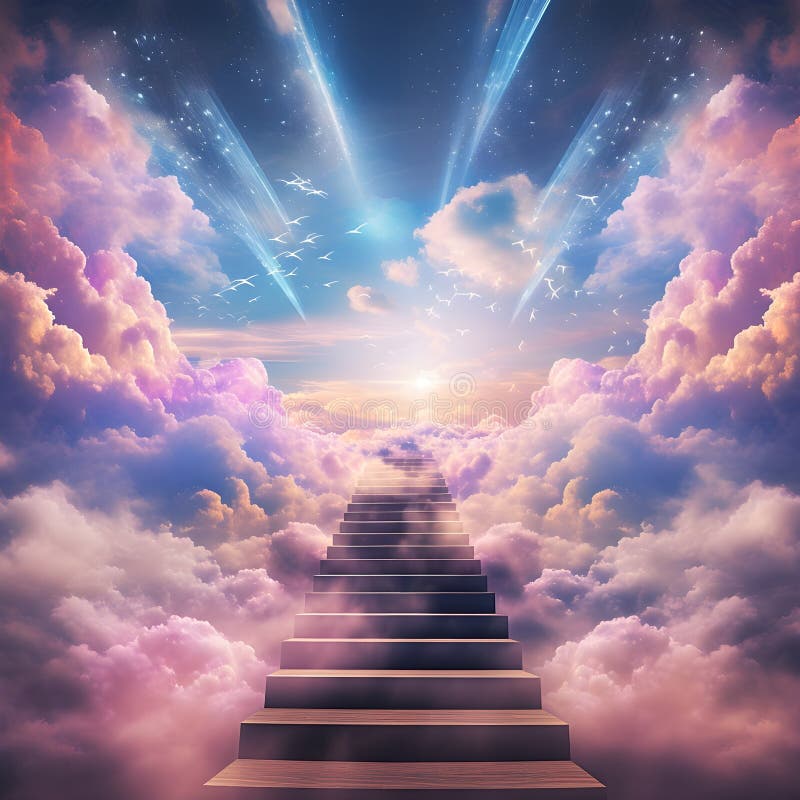 Steps To Heaven, a Staircase in the Clouds Leads To the Gates of Heaven ...