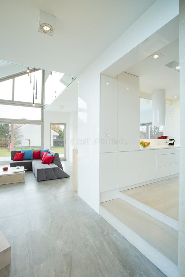 Steps to the kitchen stock image. Image of contemporary - 52508989